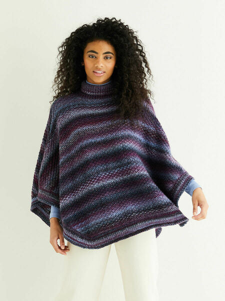 Knitting Pattern Natural Forms Collection Textured Poncho Sirdar Jewel ...