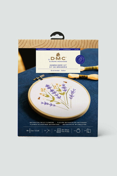 DMC Embroidery Kit Botanical Wild Flowers by Aurora Menendez The Desig ...