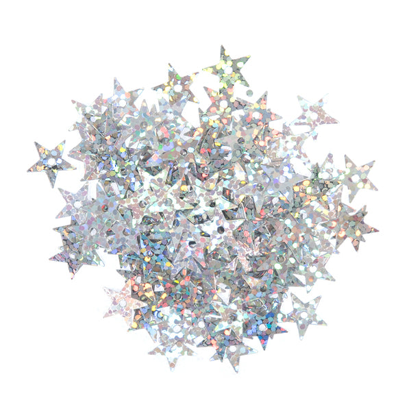 Trimits Sequins Holographic Stars 10mm Silver - TE0009 — Material Needs