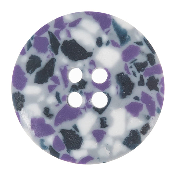 Trimits Buttons Eco-Conscious Recycled Plastic Scrap 4 Hole 25mm Purpl ...