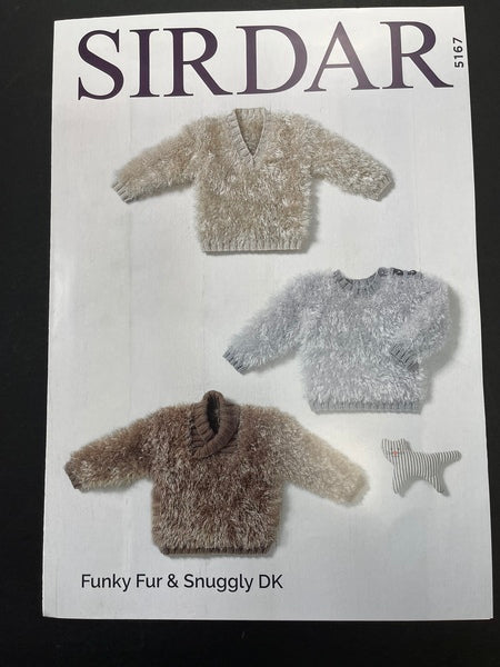 Knitting Pattern - Sirdar Funky Fur & Snuggly DK 5167 — Material Needs