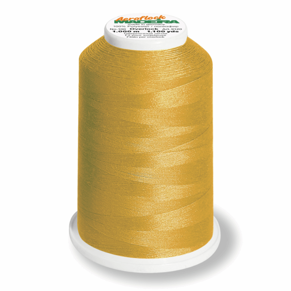 Aeroflock Madeira Overlock Thread 1000m - Col Gold 8700 — Material Needs